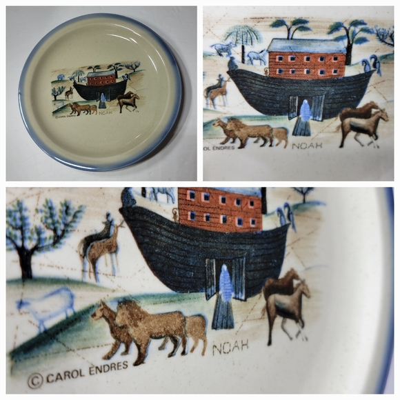 Otagiri | Dining | Noahs Ark Stoneware Art Pottery Plate Mcm Animals ...